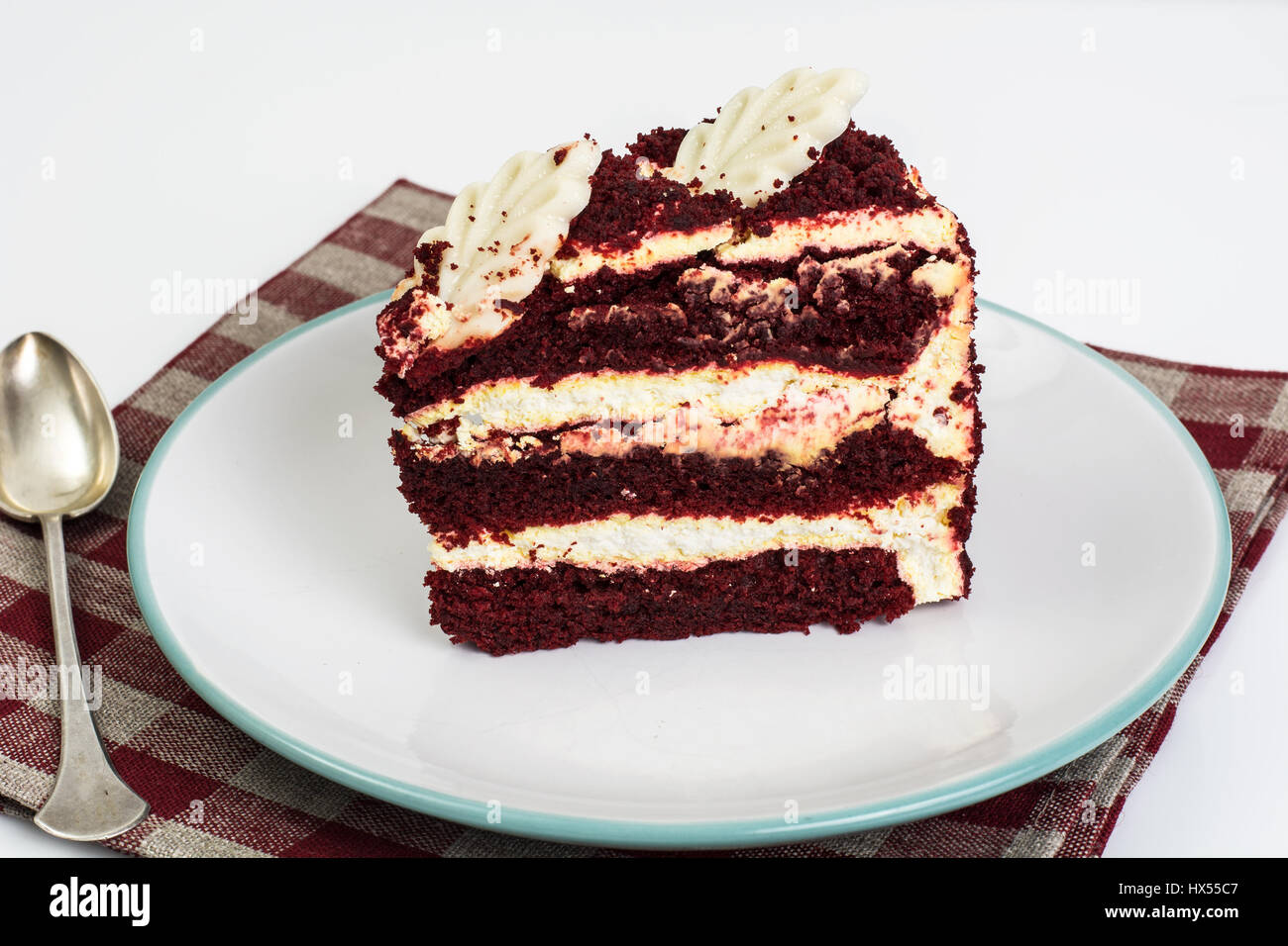 Traditional American Red Velvet Cake. Studio Photo Stock Photo - Alamy