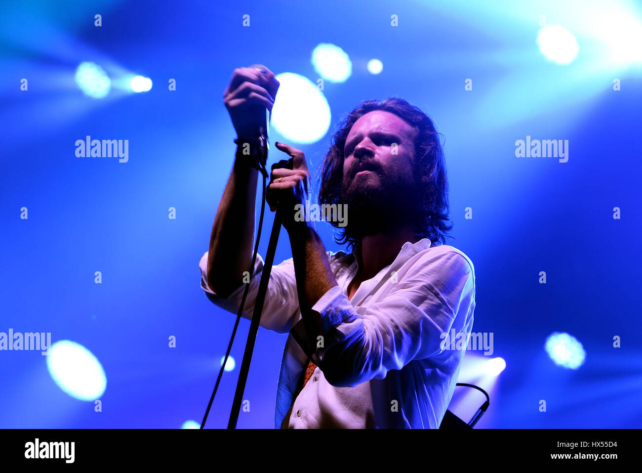 BARCELONA - JUL 4: Father John Misty (band) in concert at Vida Festival ...