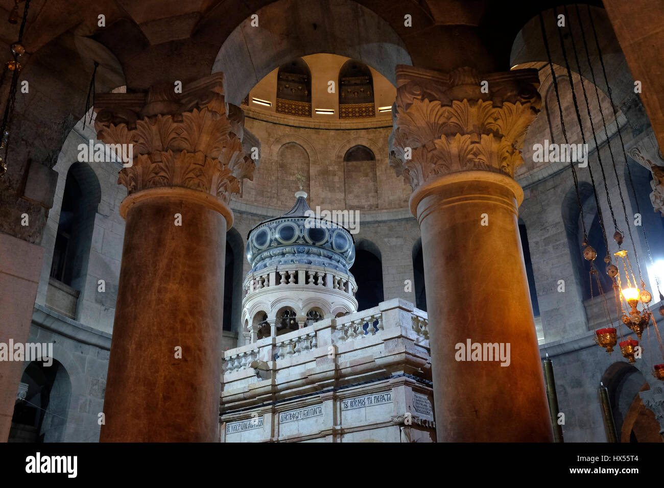 View of the Edicule, the shrine that tradition says houses the cave ...
