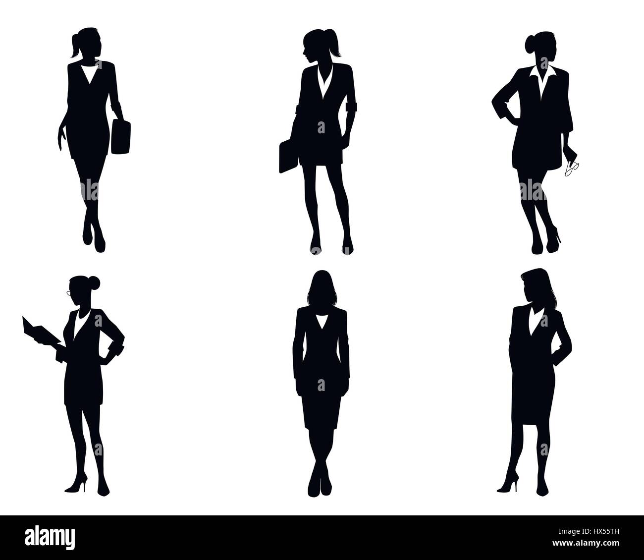 Vector illustration of a six businesswomen set Stock Vector Image & Art ...
