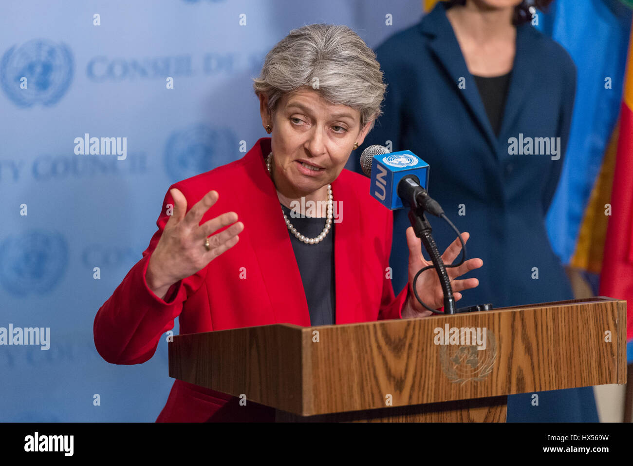 New York, United States. 24th Mar, 2017. Director-General of UNESCO ...
