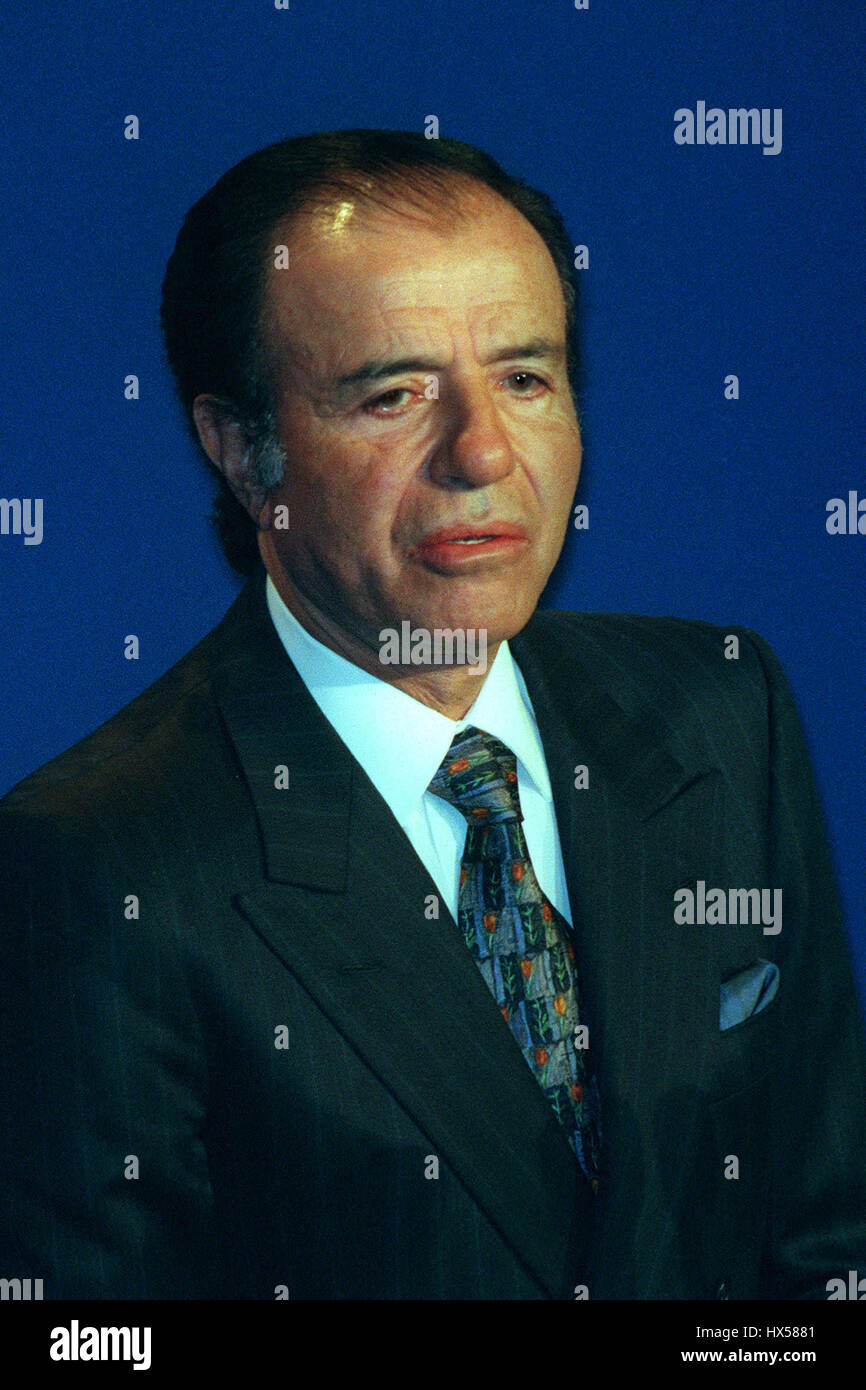 CARLOS MENEM PRESIDENT OF ARGENTINA 02 November 1998 Stock Photo - Alamy
