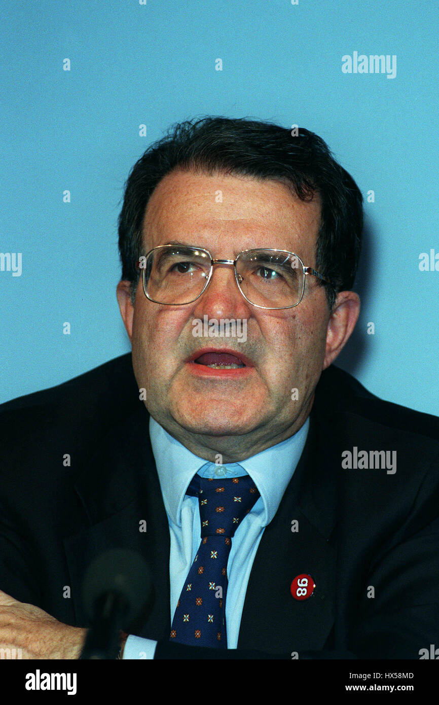 ROMANI PRODI PRIME MINISTER OF ITALY 20 May 1998 Stock Photo - Alamy