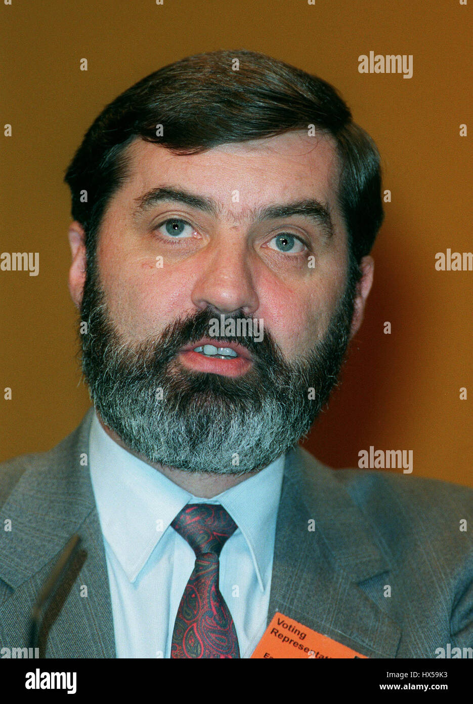 JOHN ALDERDICE LEADER OF THE ALLIANCE PARTY 17 October 1997 Stock Photo ...