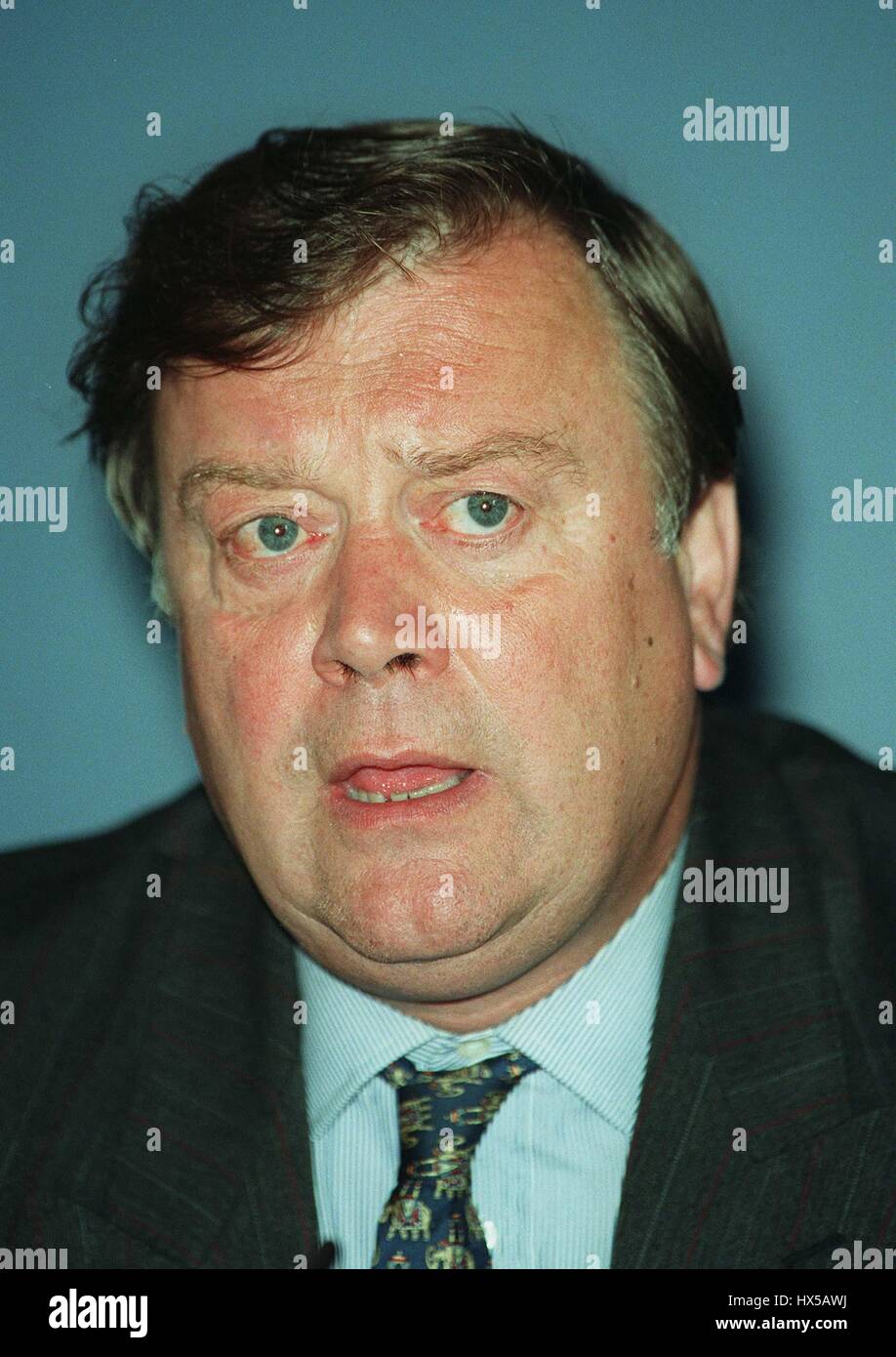 KENNETH CLARKE MP CHANCELLOR OF THE EXCHEQUER 25 June 1996 Stock Photo ...
