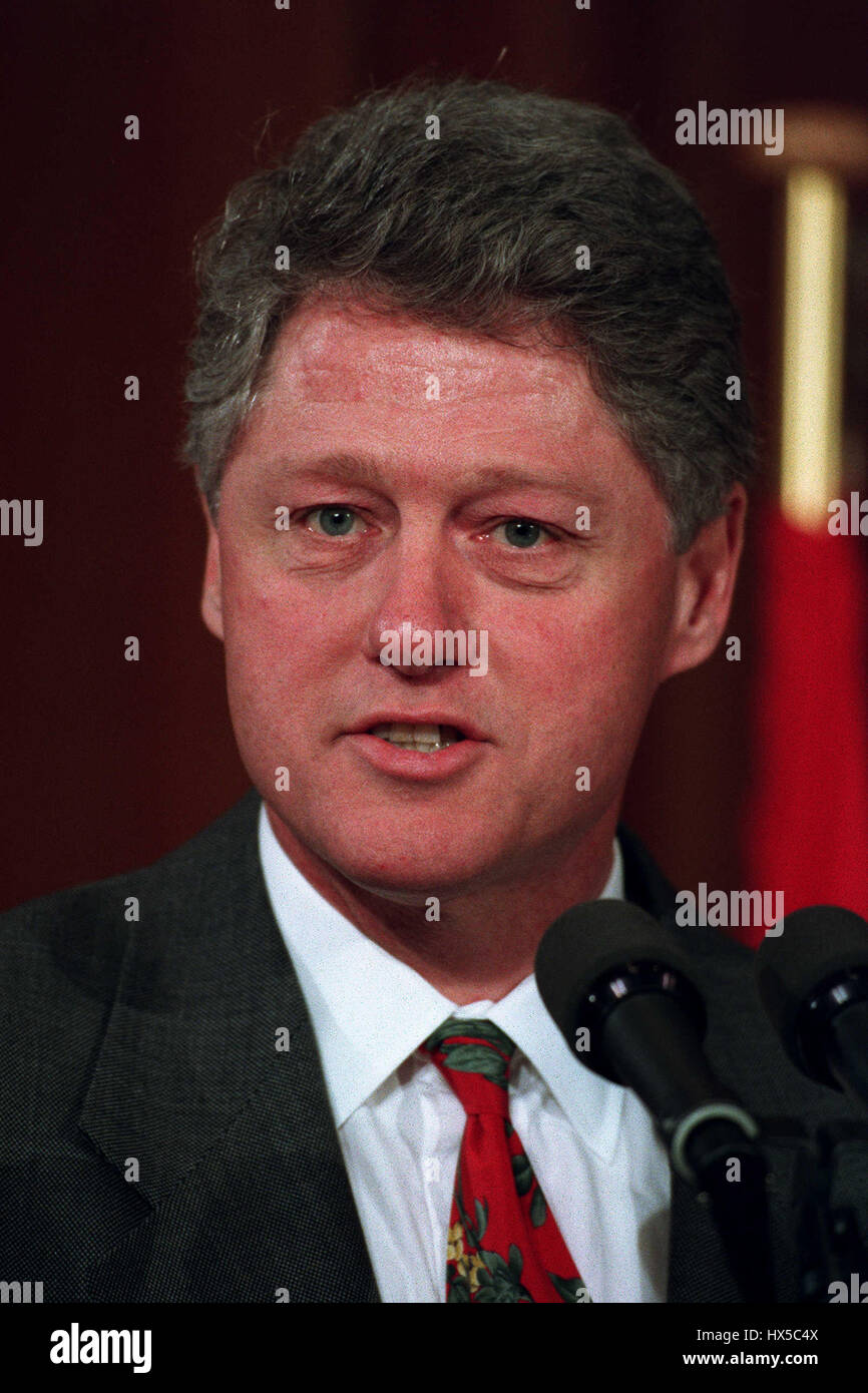 BILL CLINTON PRESIDENT OF THE U.S.A. 12 January 1994 Stock Photo - Alamy