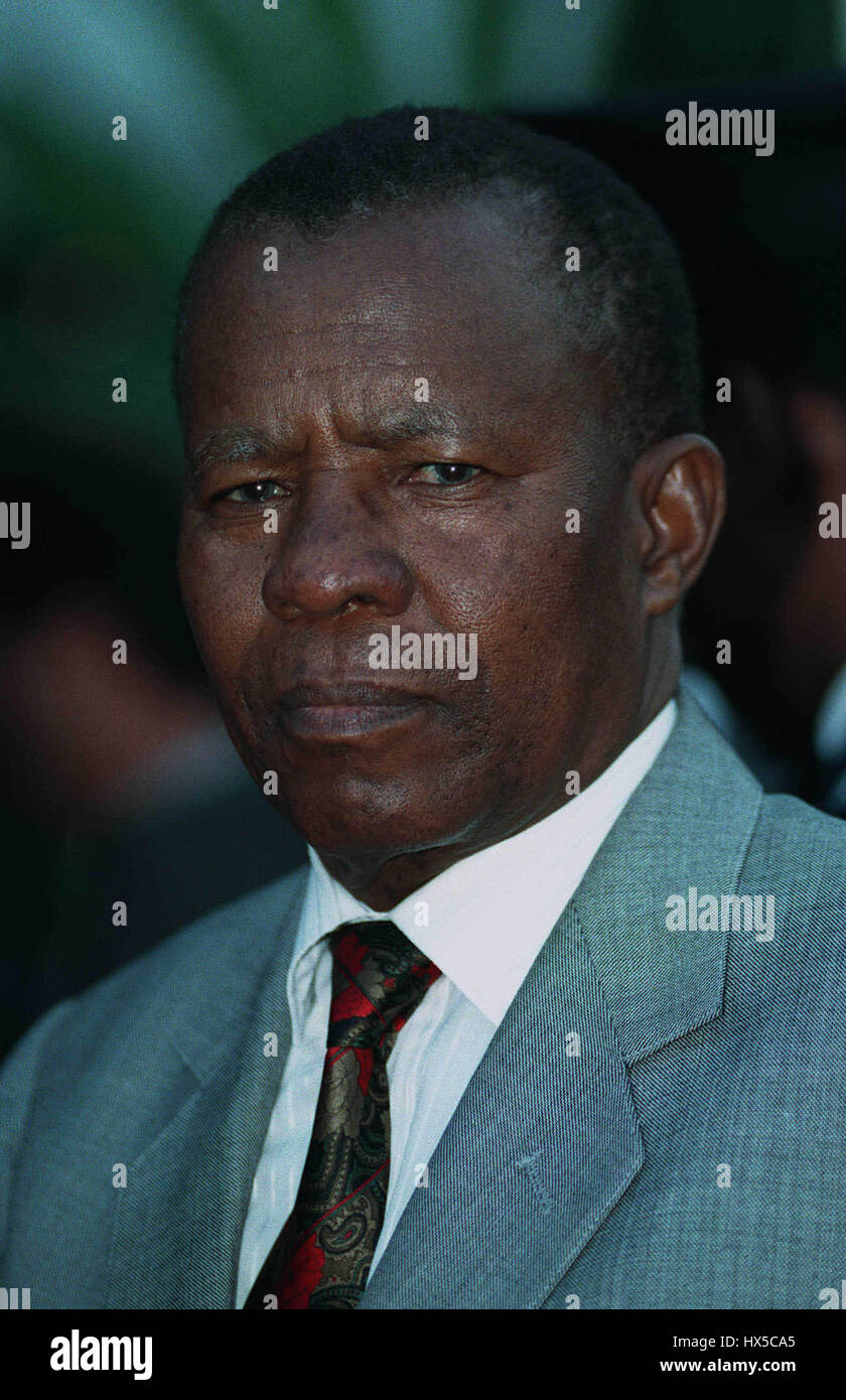 SIR KETUMILE MASIRE PRESIDENT OF BOTSWANA 27 October 1993 Stock Photo ...