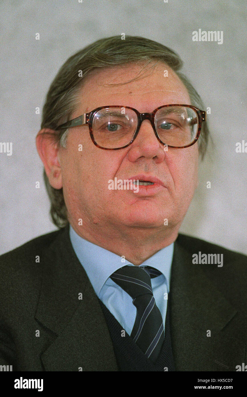 PIERO BARUCCI FINANCE MINISTER OF ITALY 28 February 1993 Stock Photo ...