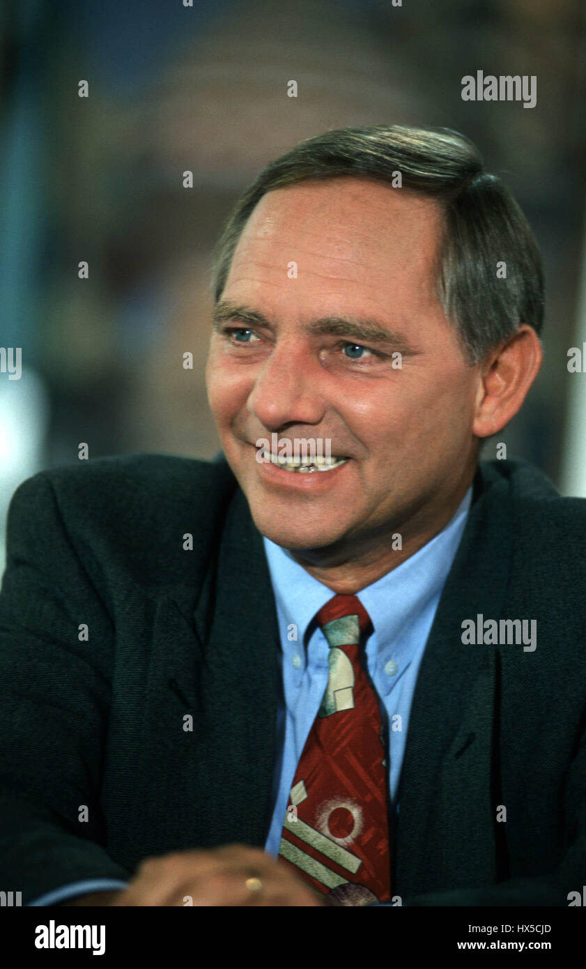WOLFGANG SCHAUBLE CDU PARLIAMENT GROUP LEADER 13 June 1994 Stock Photo ...