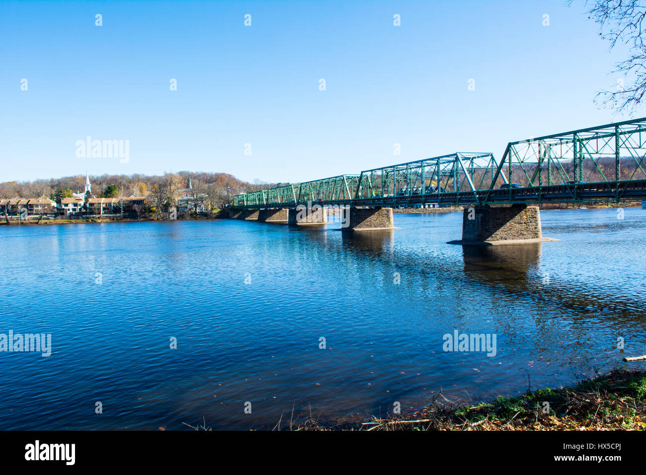Bridge over delaware river Stock Photo - Alamy