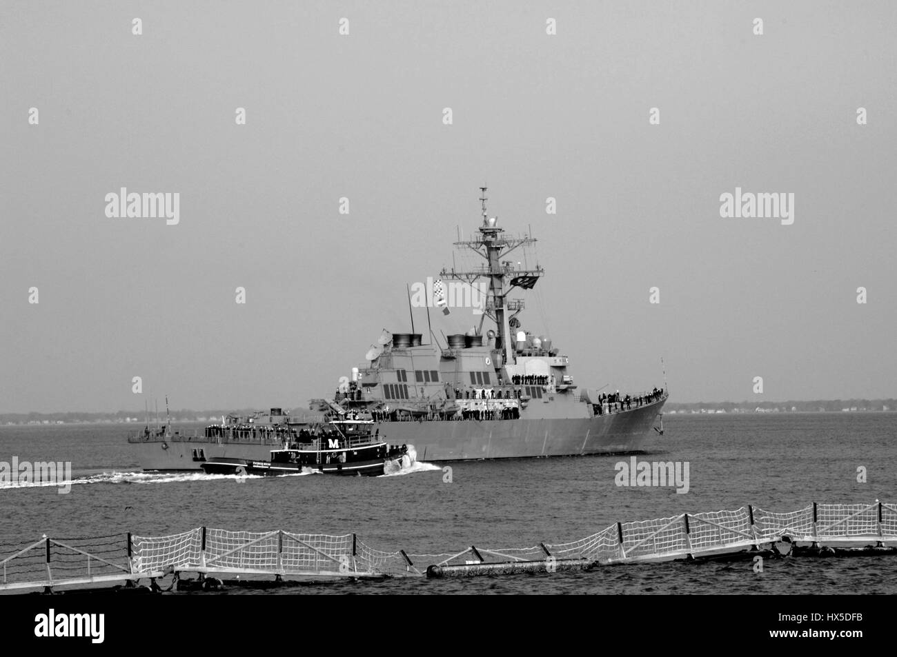 The guided-missile destroyer USS Barry (DDG 52) departs Naval Station ...