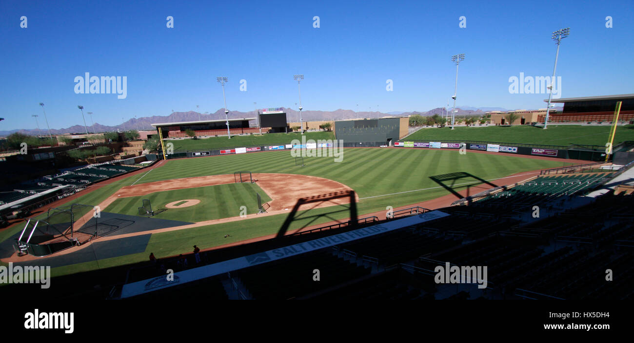 Table, Diamond or Major league baseball field during spring training in ...