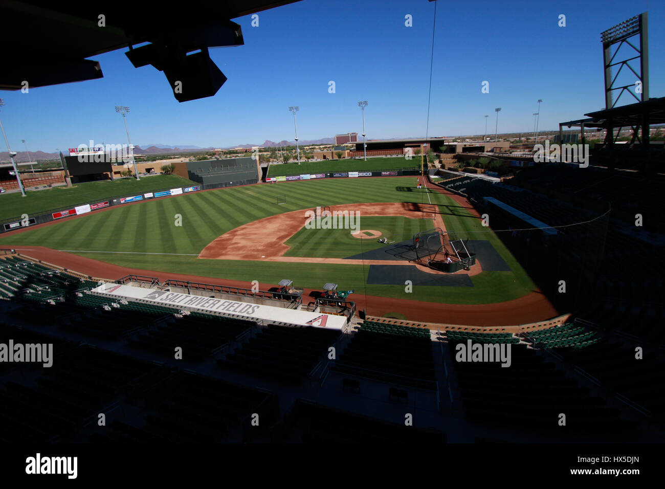 Table, Diamond or Major league baseball field during spring training in ...