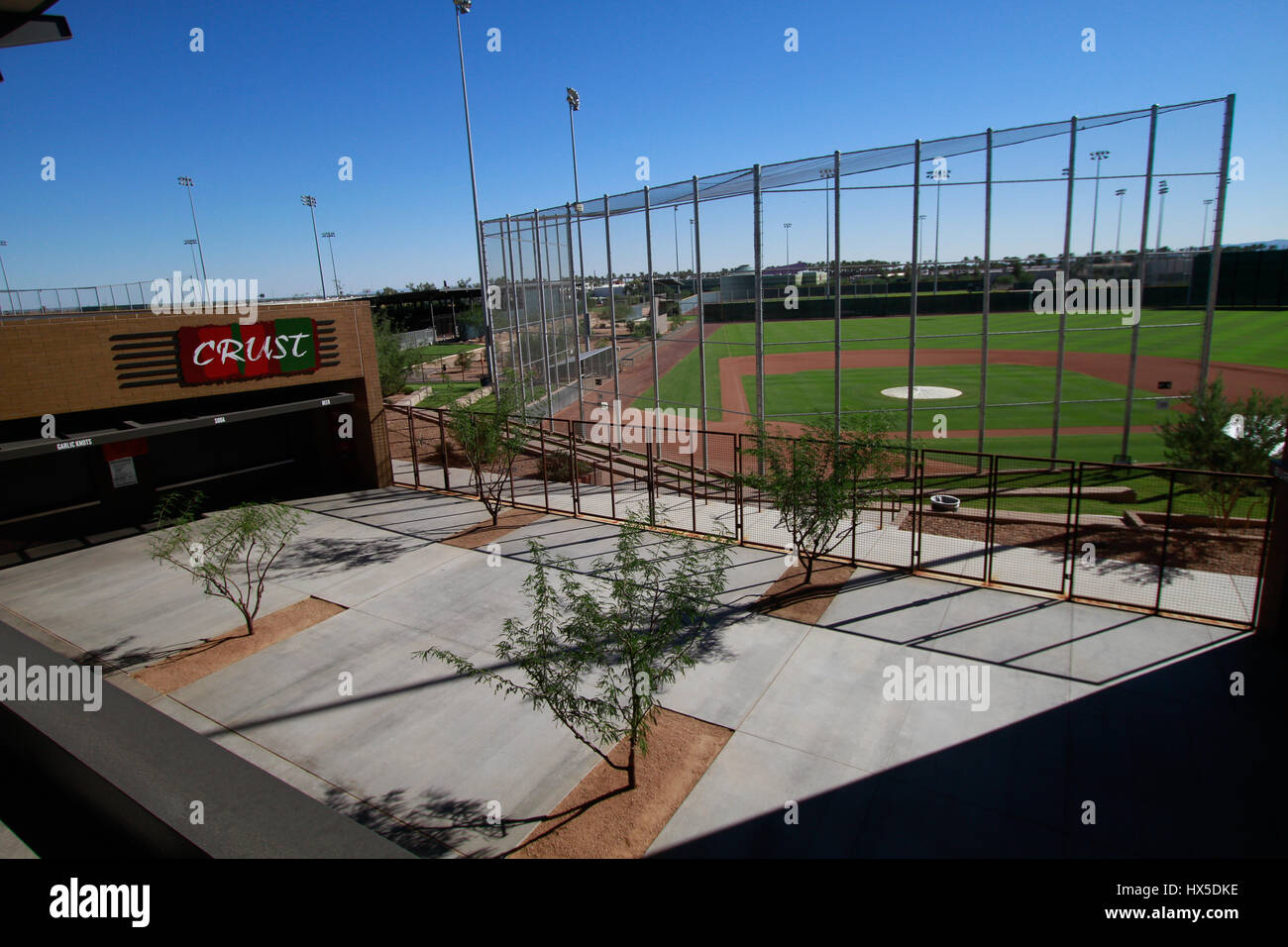 Table, Diamond or Major league baseball field during spring training in ...