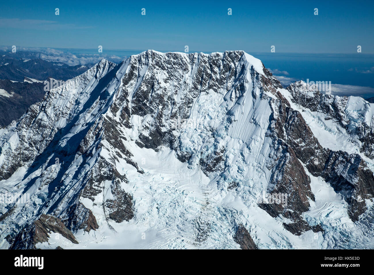 Aerial view Aoraki / Mt Cook Stock Photo - Alamy