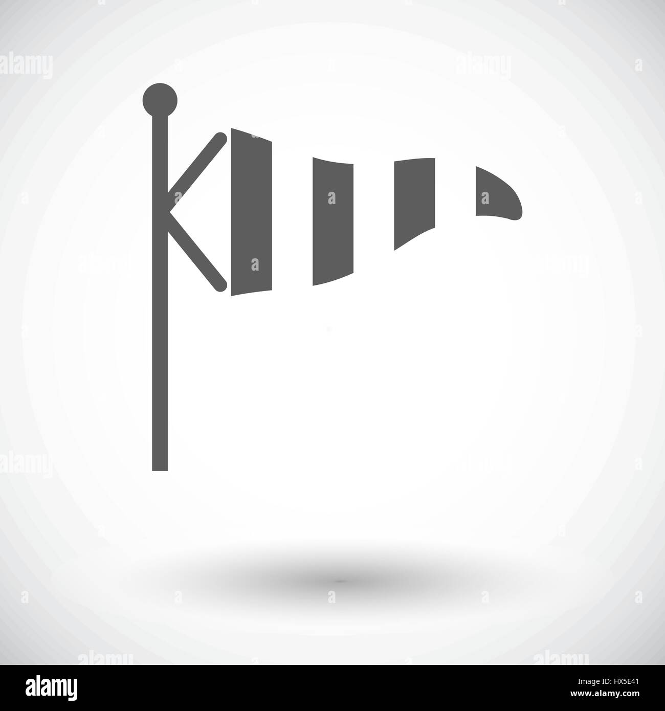 Wind Speed Flag. Single flat icon on white background. Vector ...