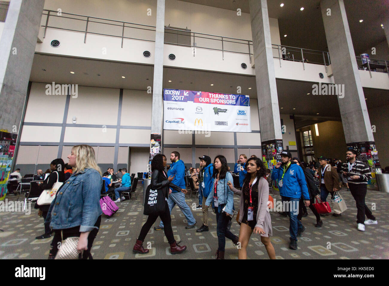 Interior of Austin Convention Center during SXSW Stock Photo - Alamy
