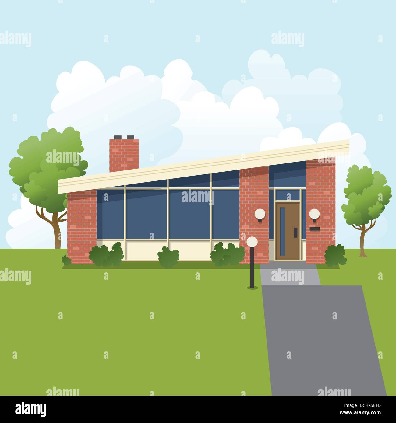 1960s bungalow Stock Vector Images - Alamy