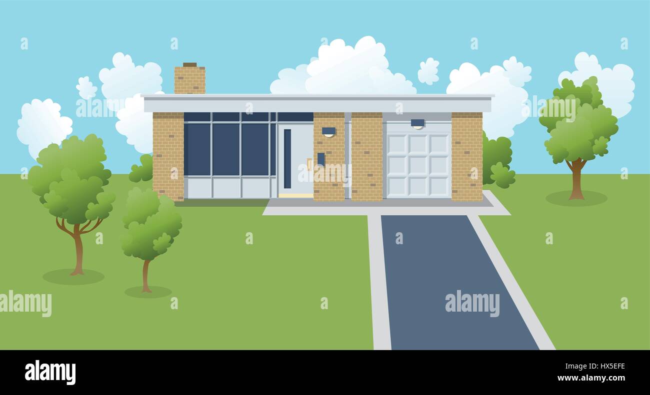 Architecture 1960s Stock Vector Images - Alamy