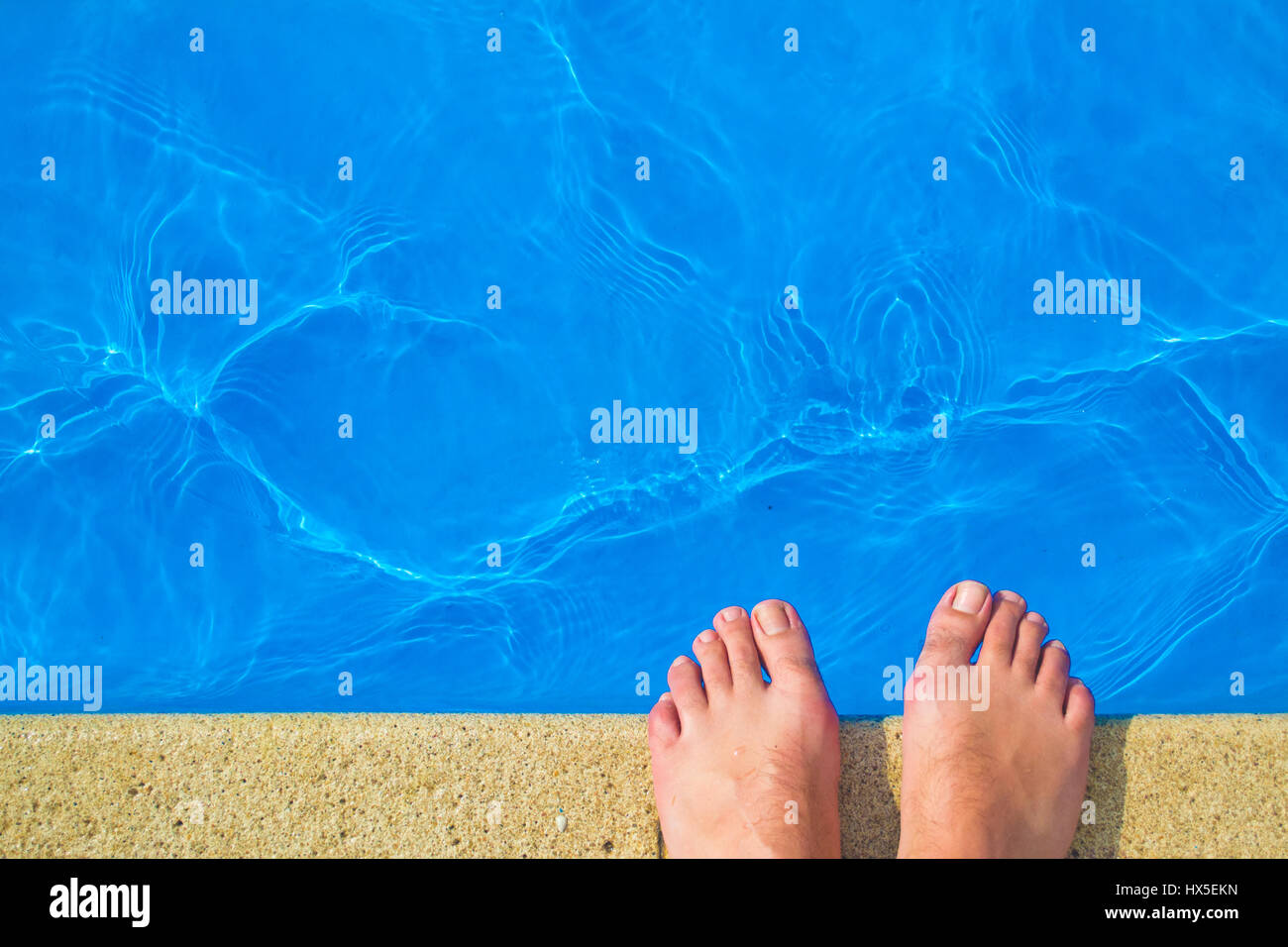 Human feet and swimming pool hi-res stock photography and images - Alamy