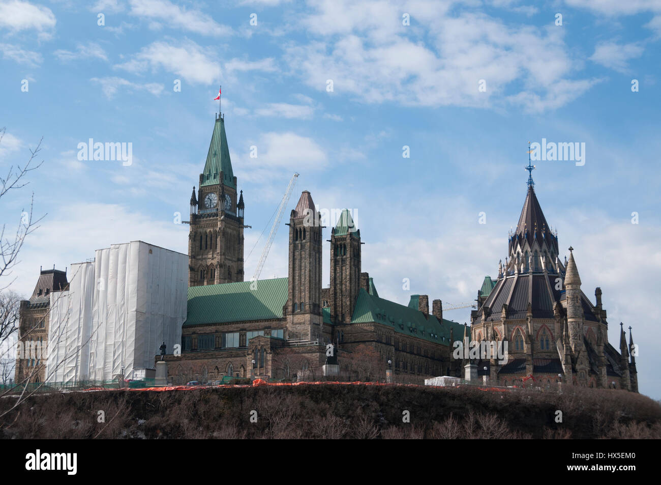 Canada's Centre block on Parliament Hill is seen from Major's Hill park ...