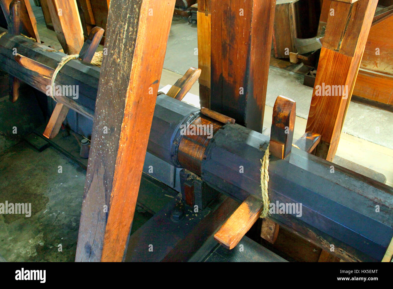 Historical watermill interior hi-res stock photography and images - Alamy