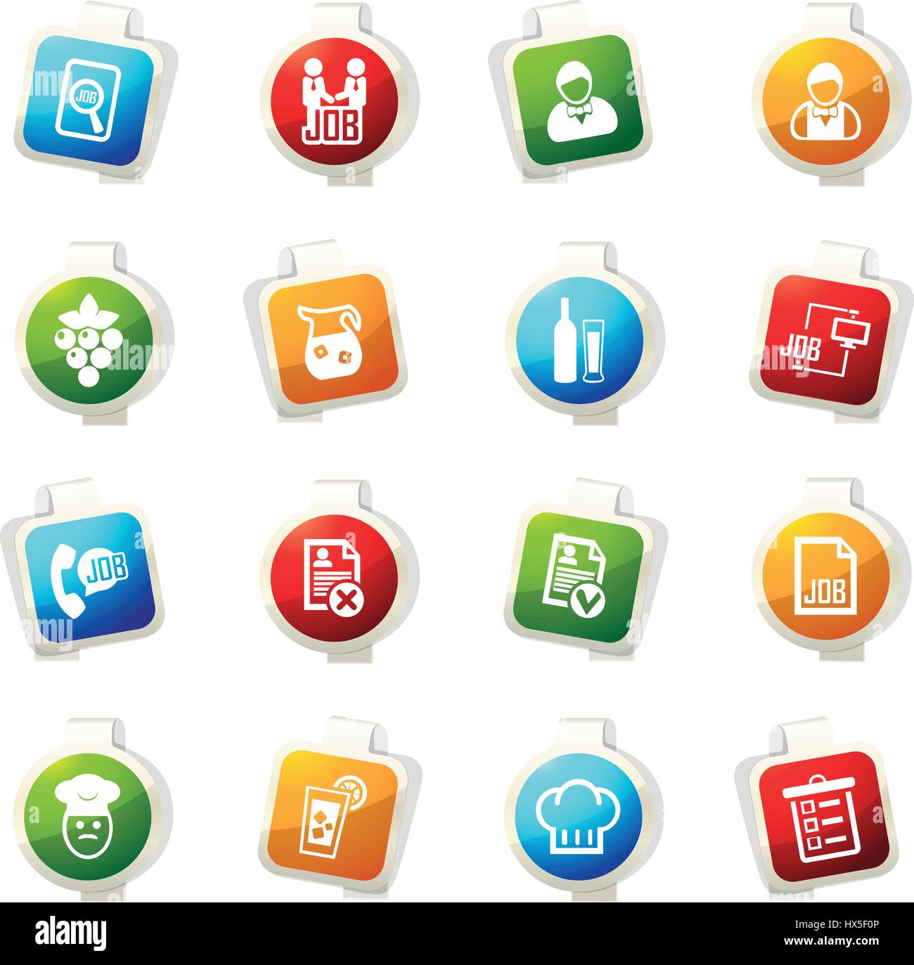 Set color user glass Cut Out Stock Images & Pictures - Alamy