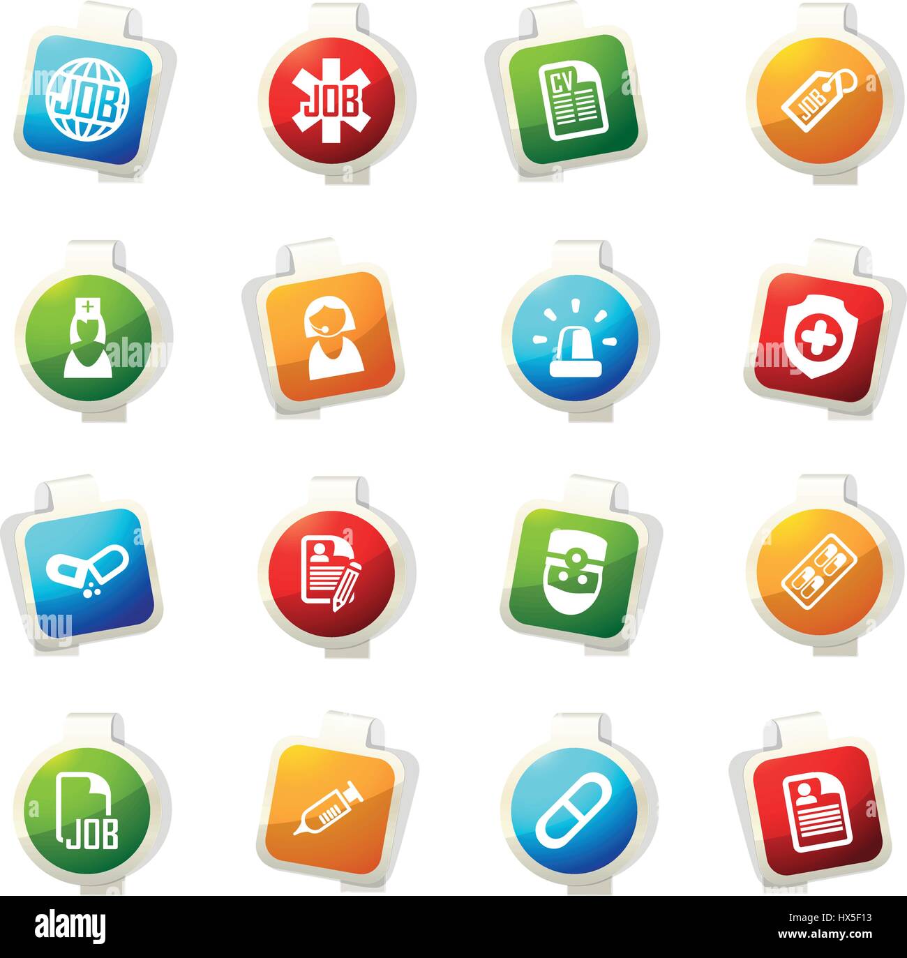 Job color icon for web sites and user interfaces Stock Vector Image ...