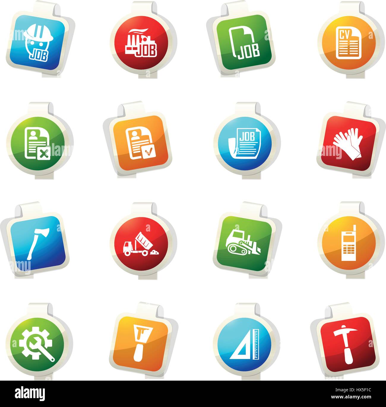 Job color icon for web sites and user interfaces Stock Vector Image ...