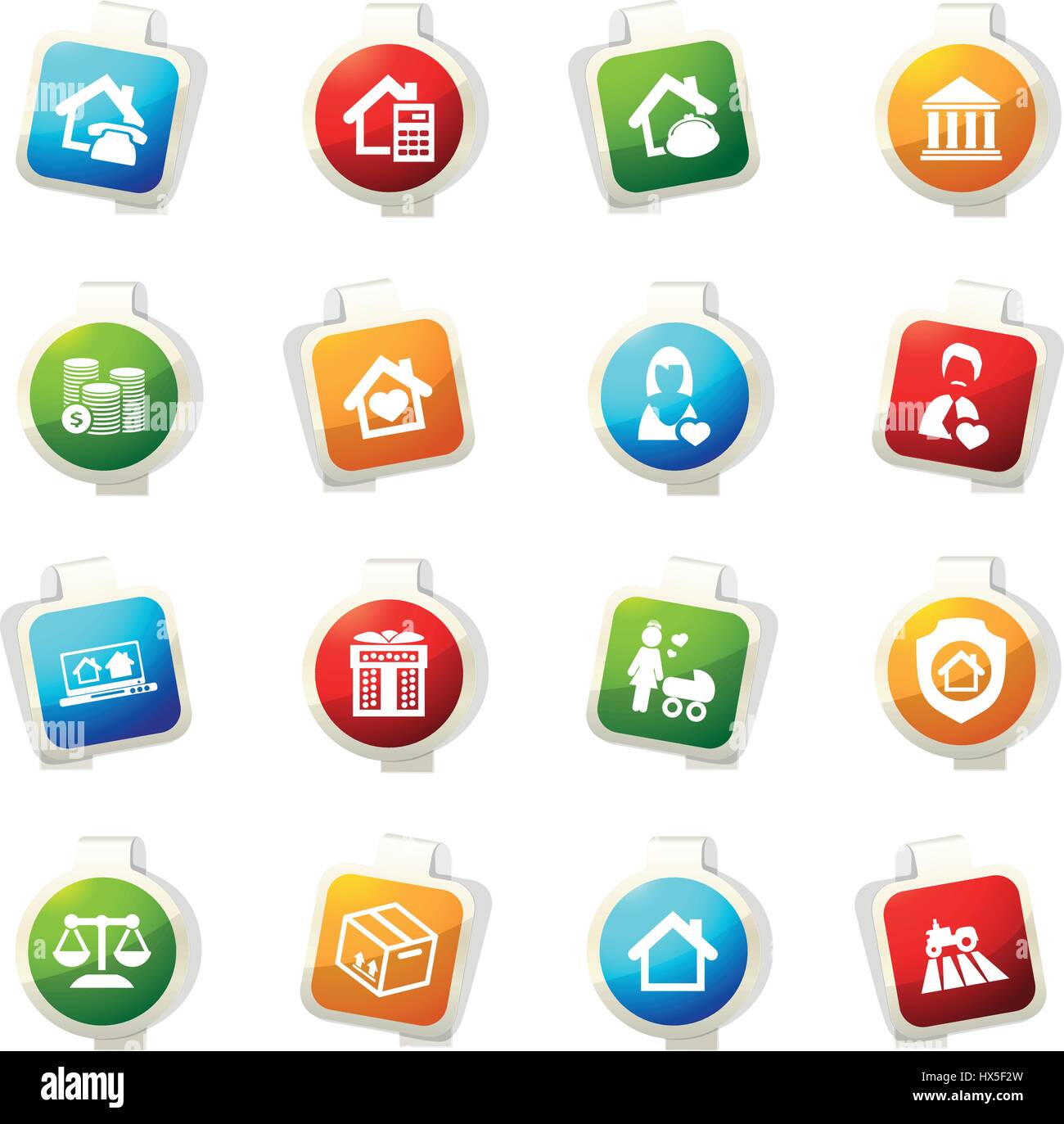 Real estate color icon for web sites and user interfaces Stock Vector ...