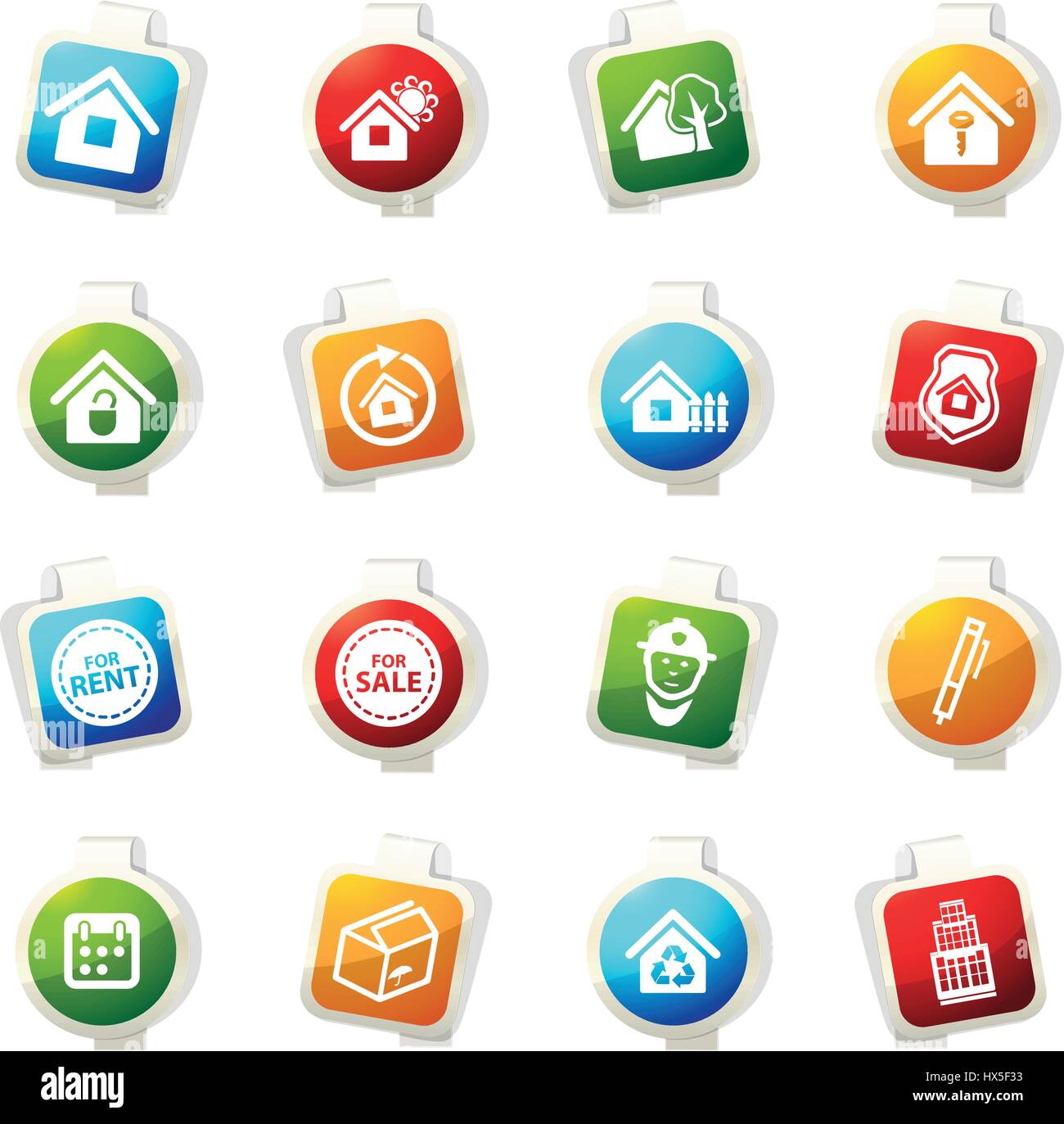 Real estate color icon for web sites and user interfaces Stock Vector ...