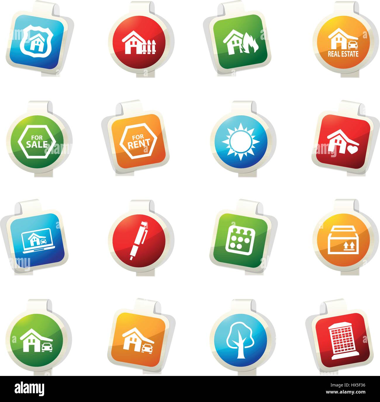 Real estate color icon for web sites and user interfaces Stock Vector ...