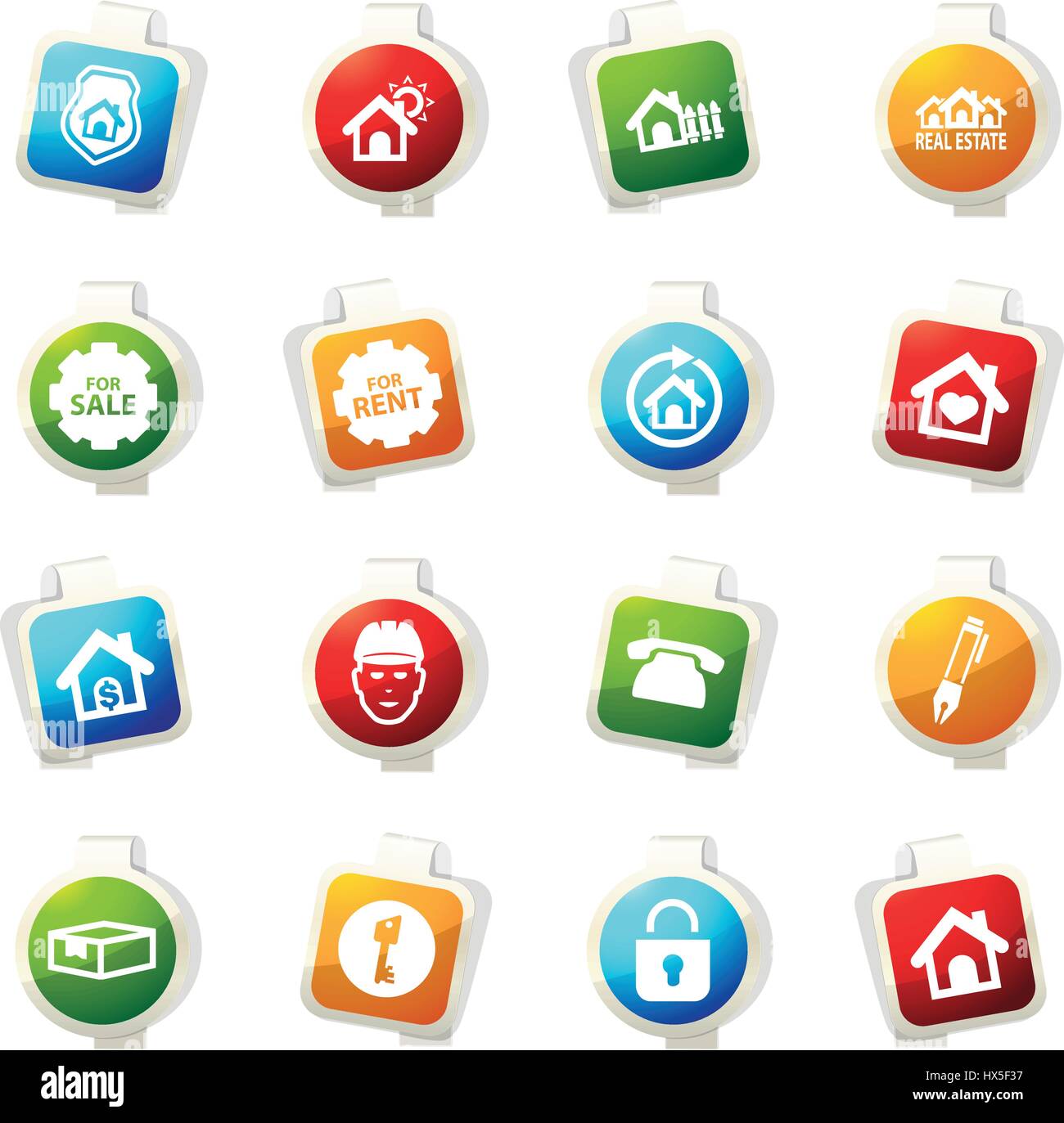 Real estate color icon for web sites and user interfaces Stock Vector ...