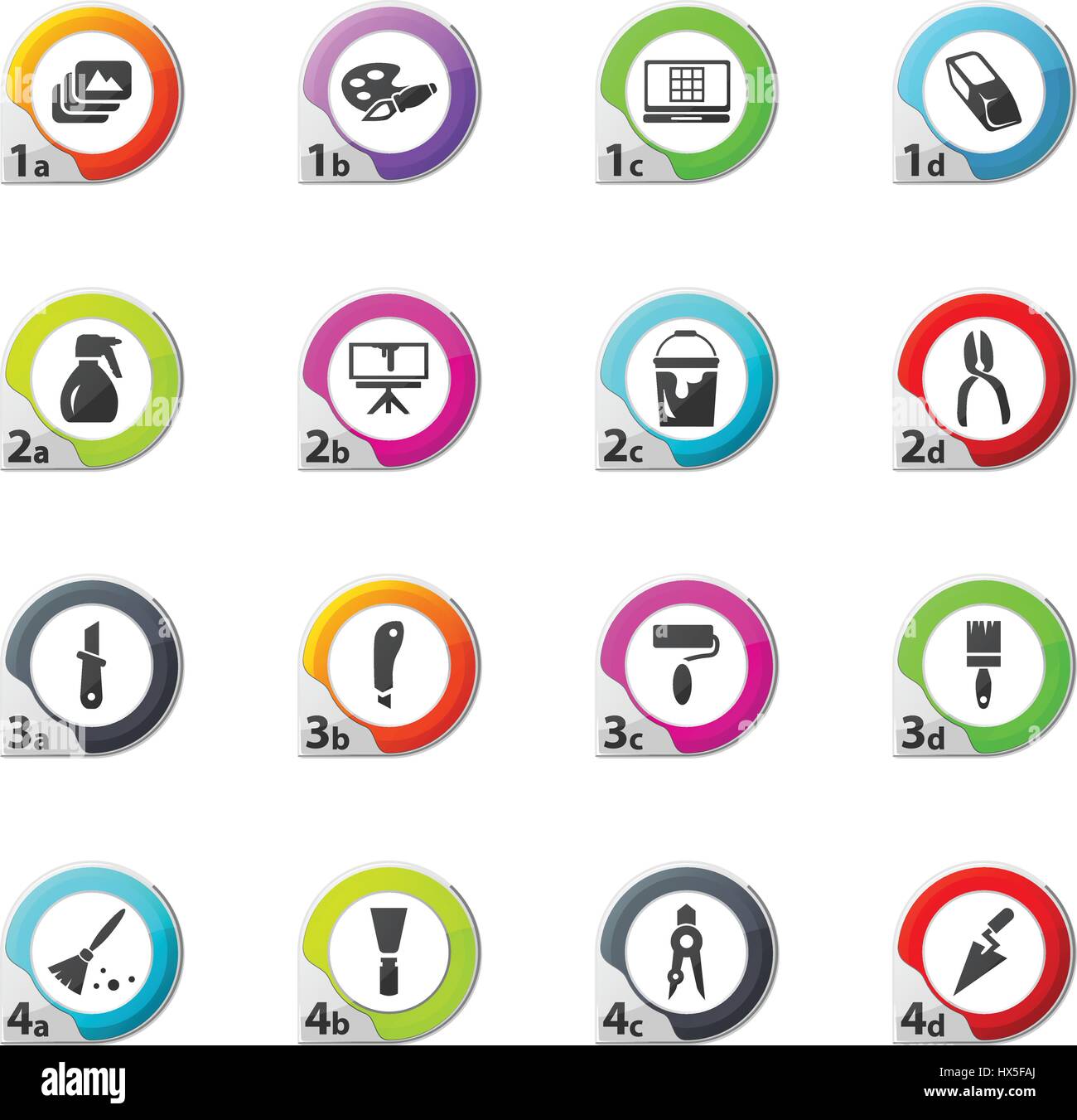 Art tools web icons for user interface design Stock Vector Image & Art ...