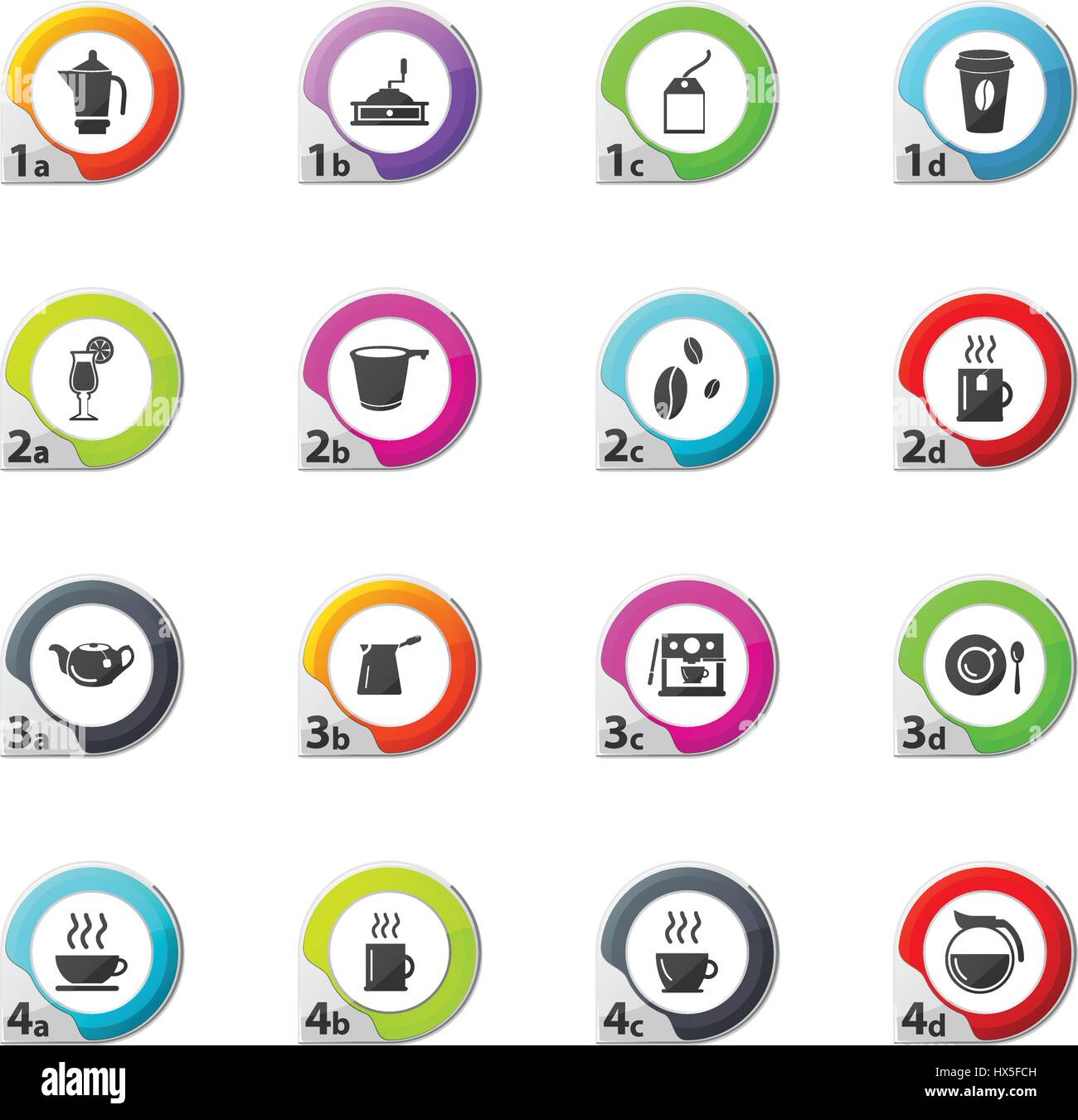 Cafe web icons for user interface design Stock Vector Image & Art - Alamy