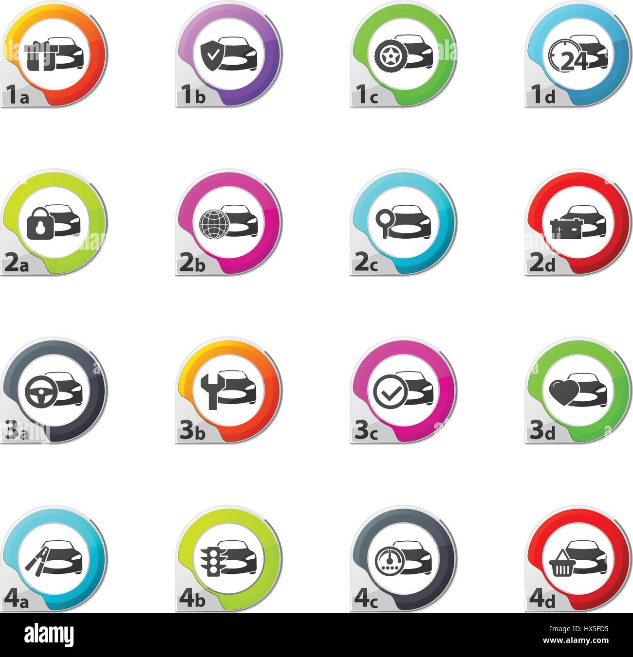 Car service web icons for user interface design Stock Vector Image ...