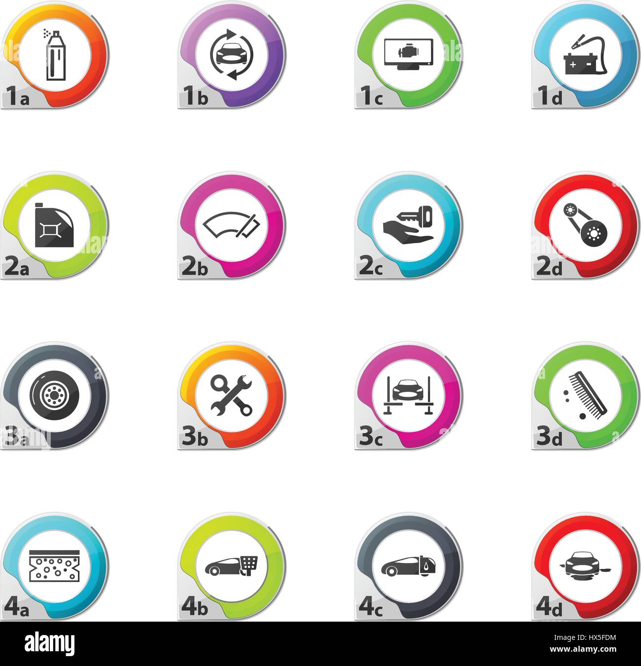 Car shop web icons for user interface design Stock Vector Image & Art ...