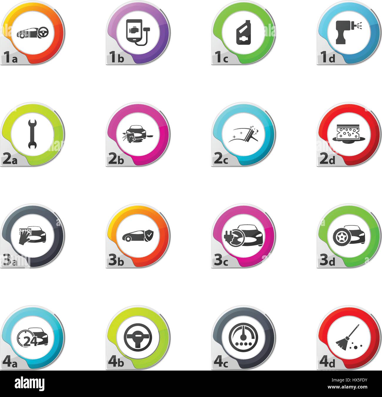 Car shop web icons for user interface design Stock Vector Image & Art ...
