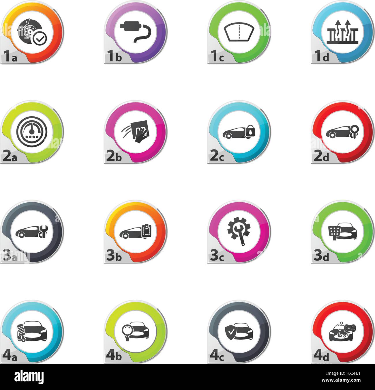 Car shop web icons for user interface design Stock Vector Image & Art ...