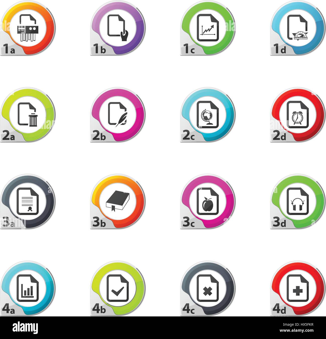 Documents web icons for user interface design Stock Vector Image & Art ...