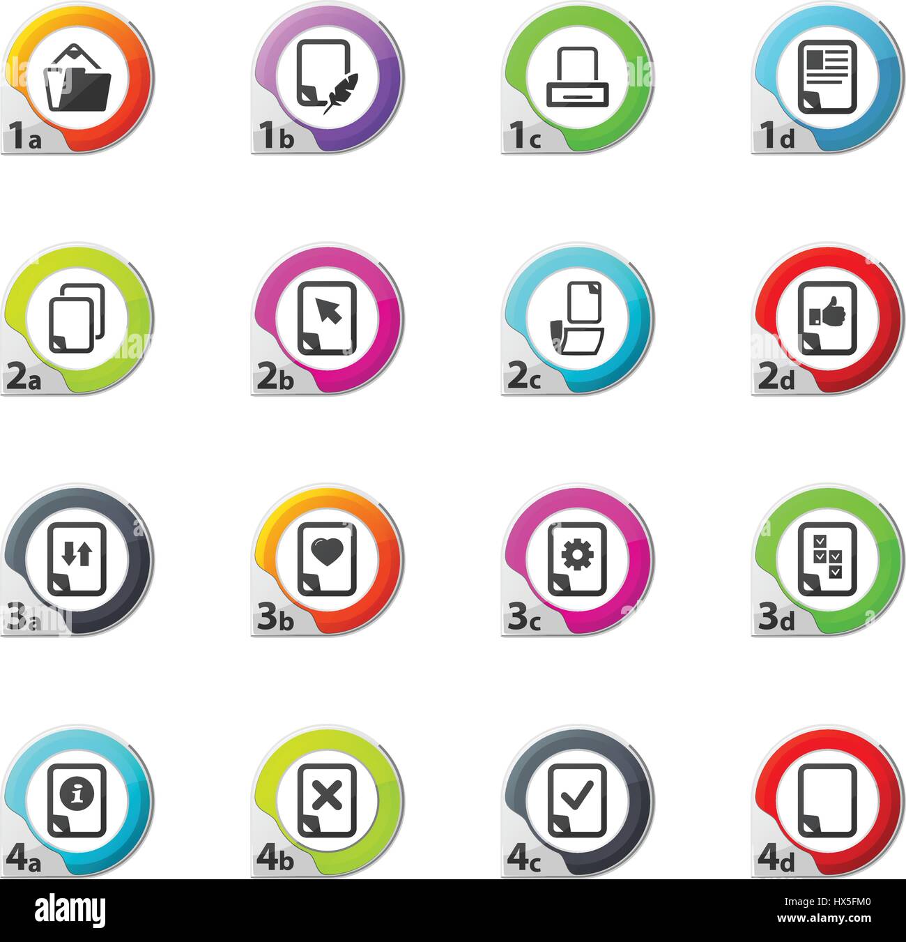 Documents web icons for user interface design Stock Vector Image & Art ...
