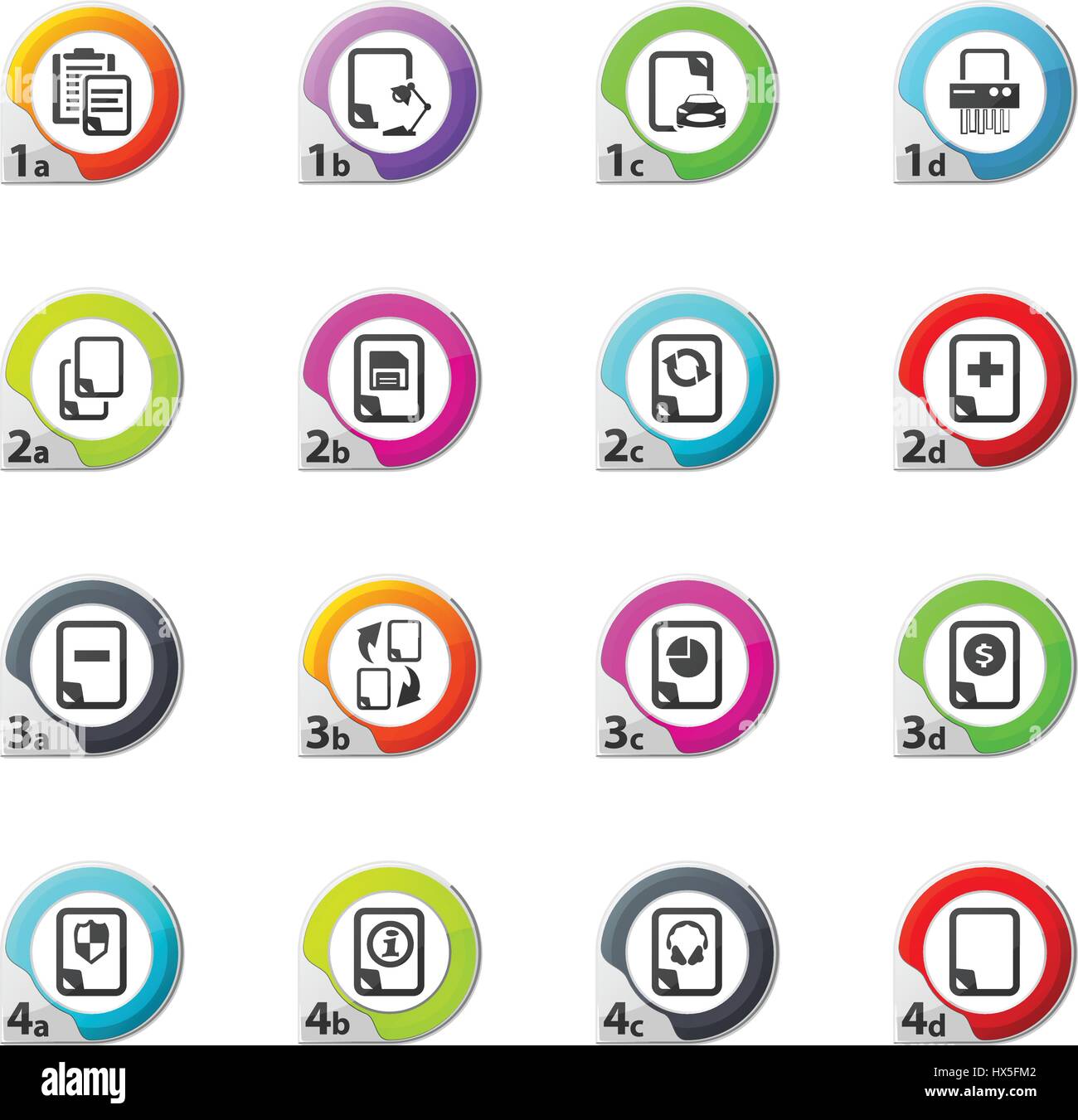 Documents web icons for user interface design Stock Vector Image & Art ...