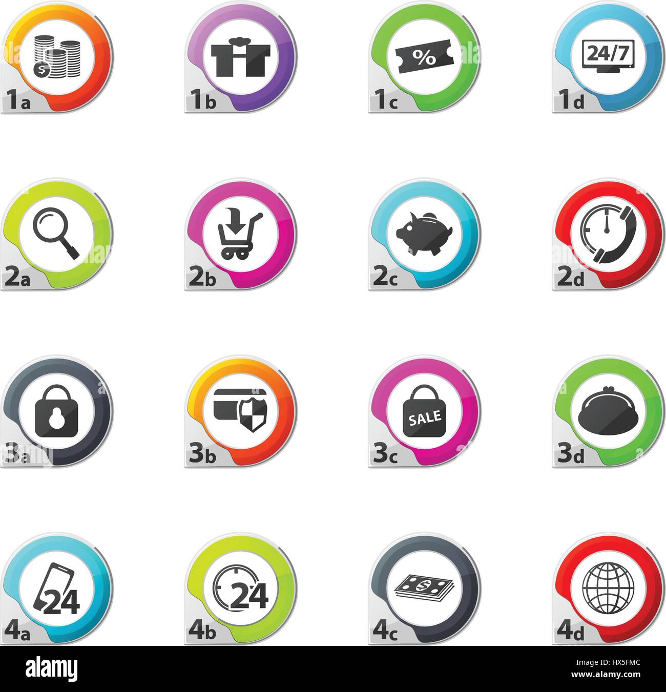 shopping, marketing and e-commerce web icons for user interface design ...