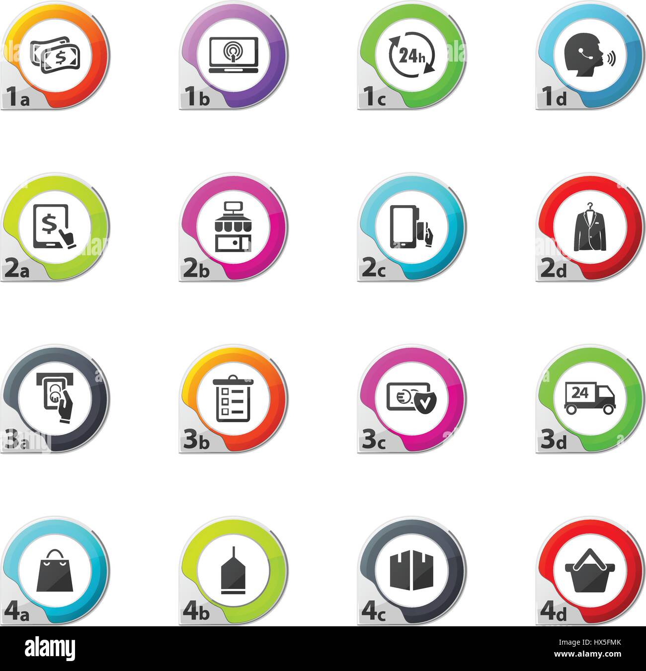 E-commerce web icons for user interface design Stock Vector Image & Art ...