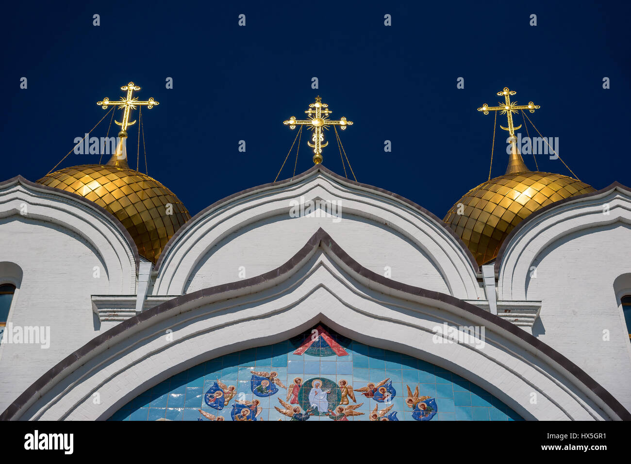 Cupola of Assumption cathedral of the Russian orthodox church ...