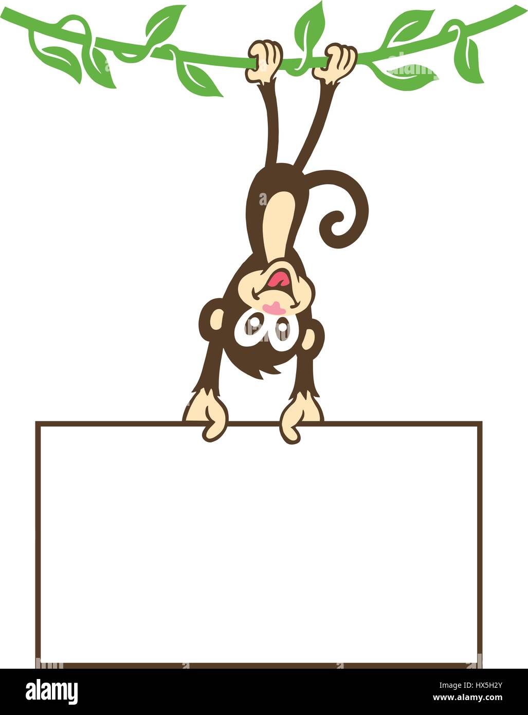 Monkey vector clipart hi-res stock photography and images - Alamy