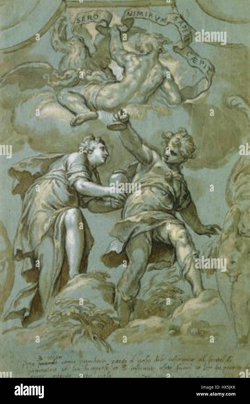 Pandora's gift to Epimetheus Stock Photo - Alamy