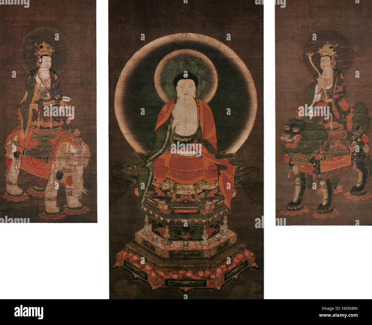 The Shaka Triad is a famous Buddhist sculpture located in Todaiji ...