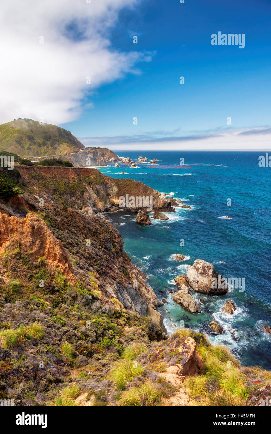 Beautiful View of the California Coastline along State Road 1 Stock ...