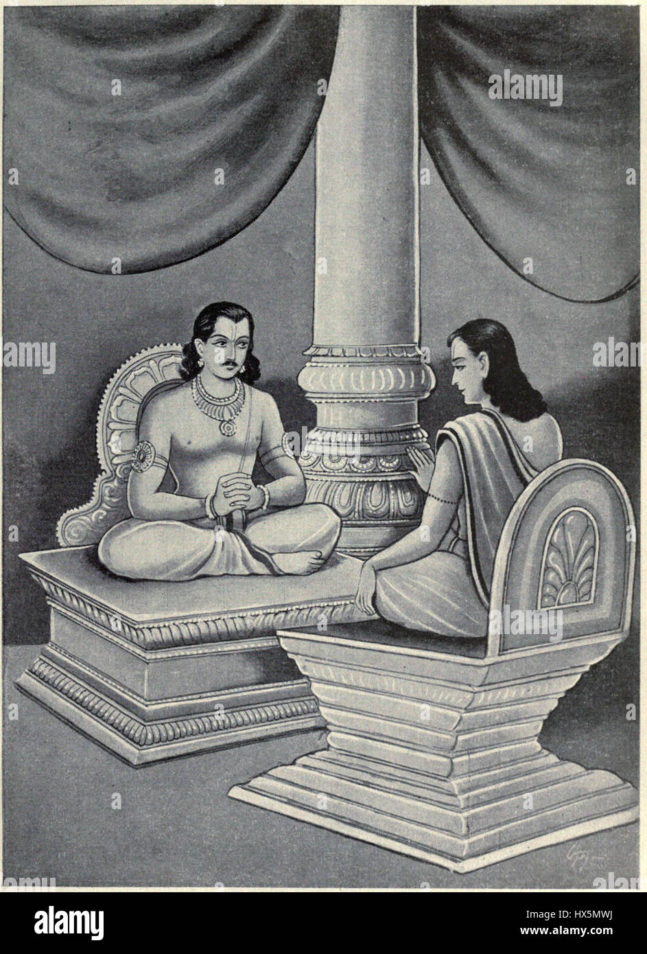 Sage Panchashika preaching King Janaka Stock Photo - Alamy